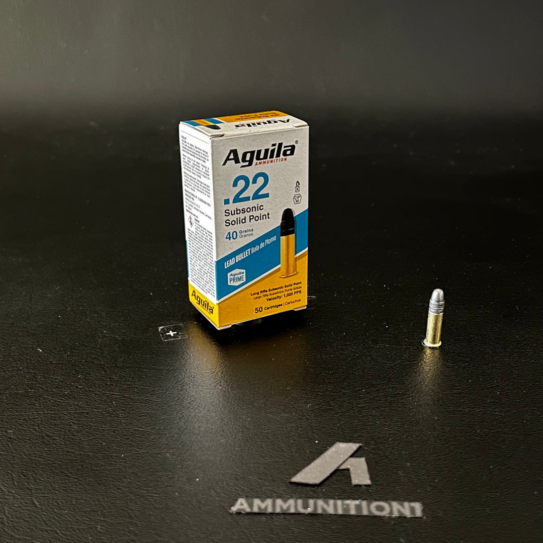 Aguila Ammunition Subsonic - 22 LR - 40 Gr SP - 50 Rnd/Bx – Ammunition1