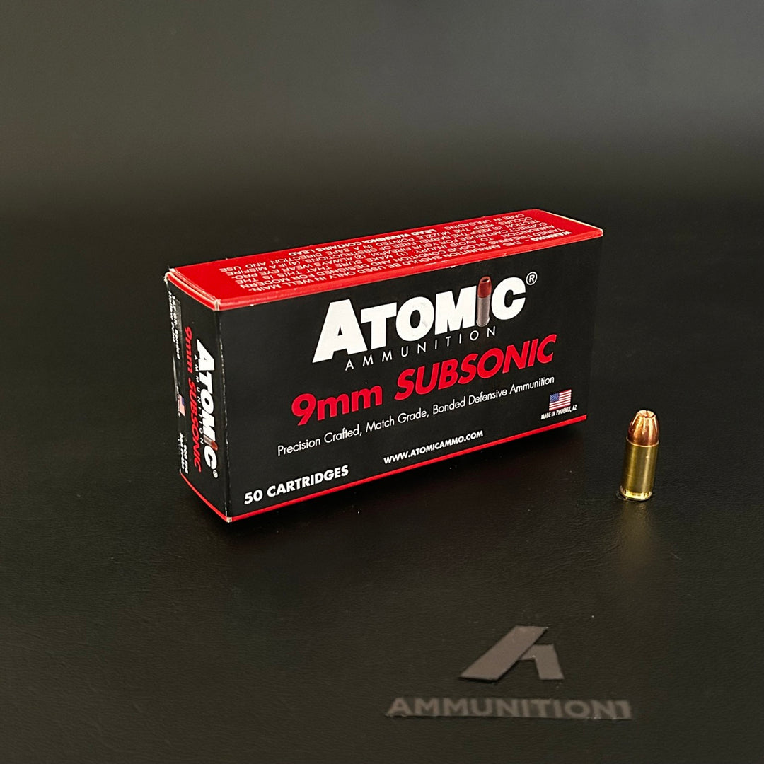 Atomic Ammunition Subsonic - 9mm - 147 Gr BMHP - 50 Rnd/Bx – Ammunition1