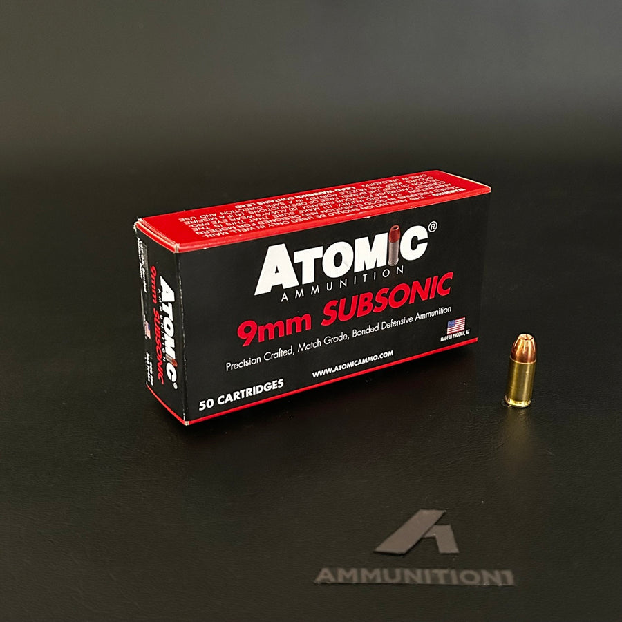 Atomic Ammunition Subsonic - 9mm - 147 Gr BMHP - 50 Rnd/Bx – Ammunition1