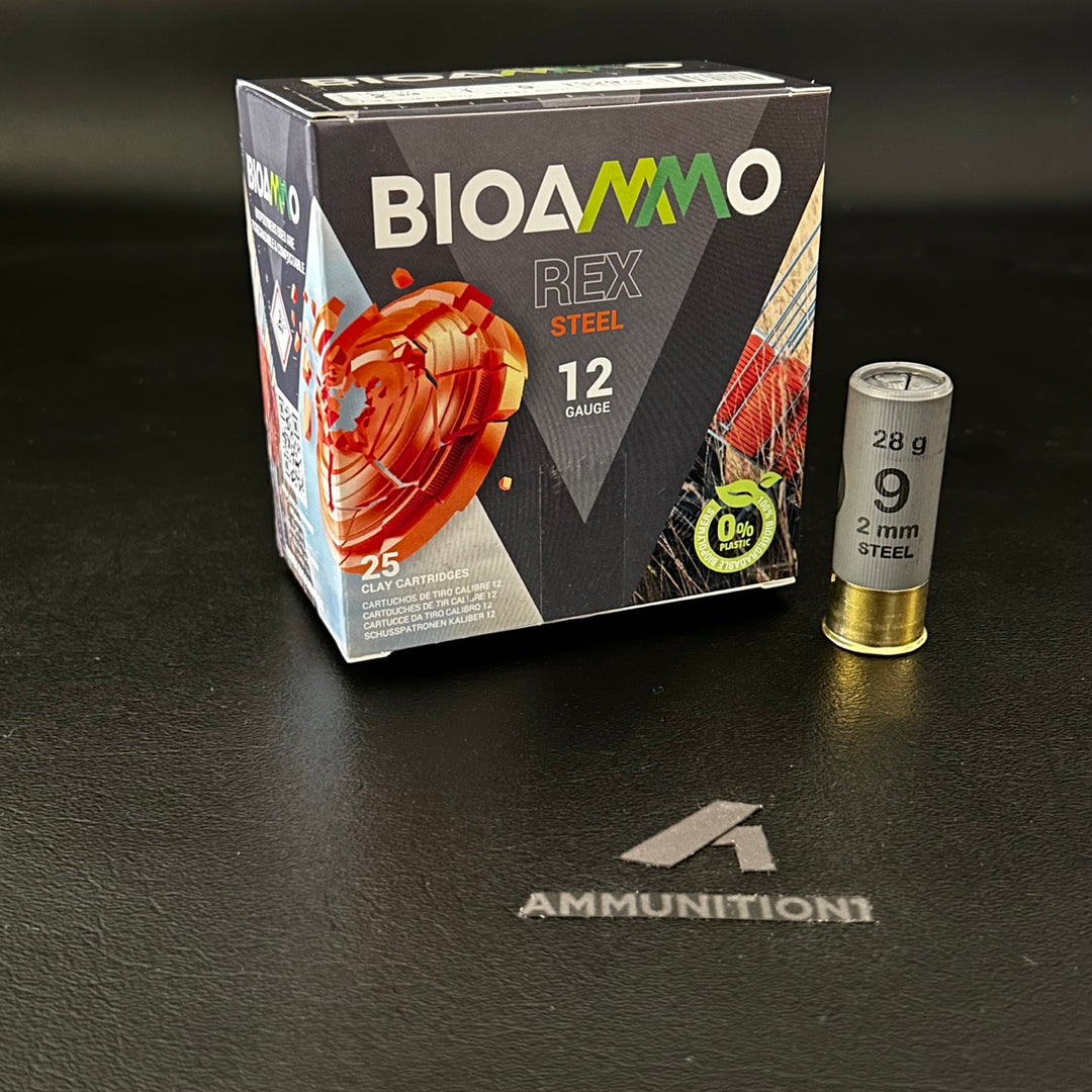 BIOAMMO Rex Steel - 12 Ga - 2.75" 1 oz #9 Shot - 25 Rnd/Bx – Ammunition1