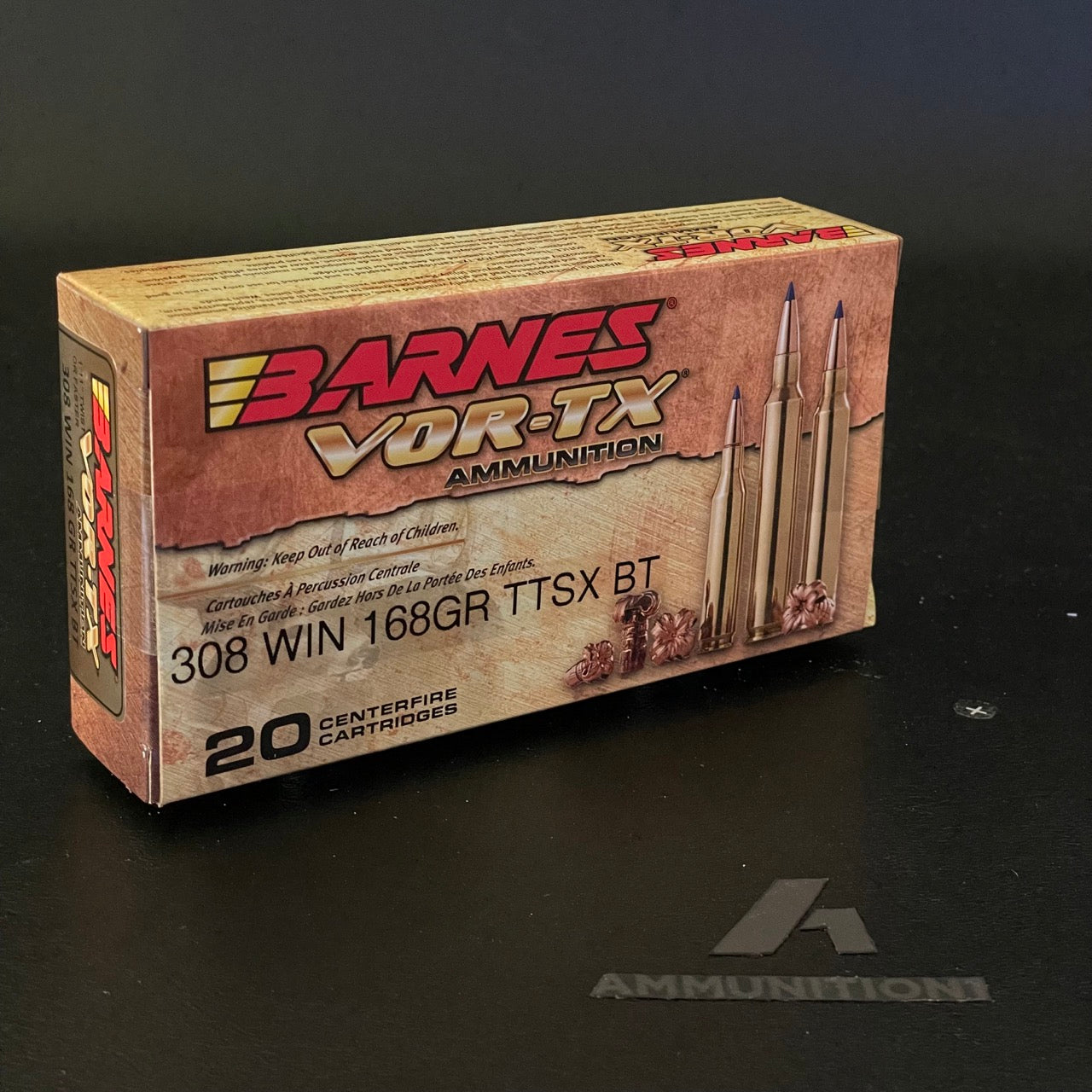 Barnes VOR-TX - .308 Win - 168 Gr TTSX BT - 20 Rnd/Bx – Ammunition1