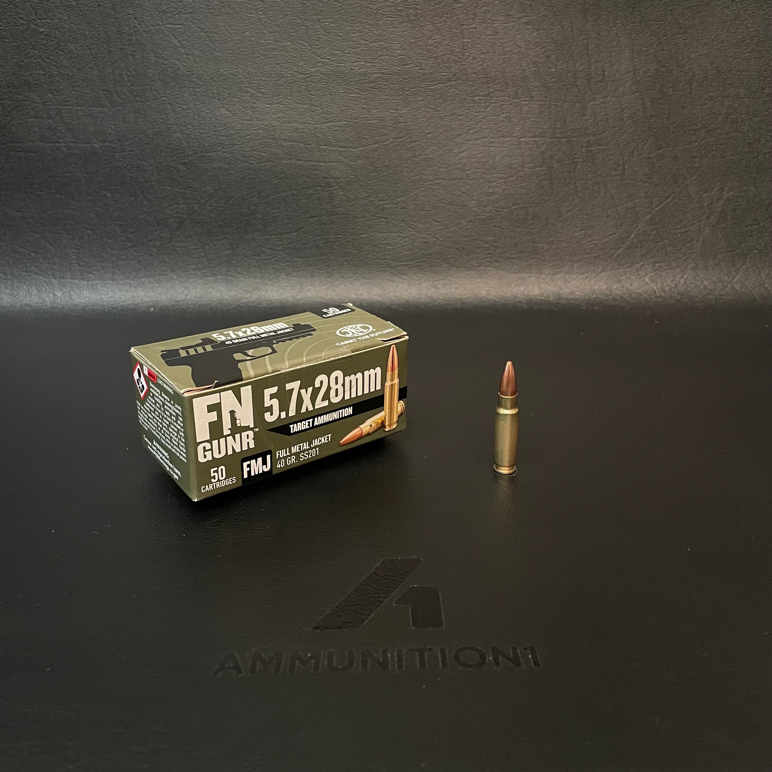 FN GUNR - 5.7x28mm - 40 Gr FMJ - 50 Rnd/Bx – Ammunition1