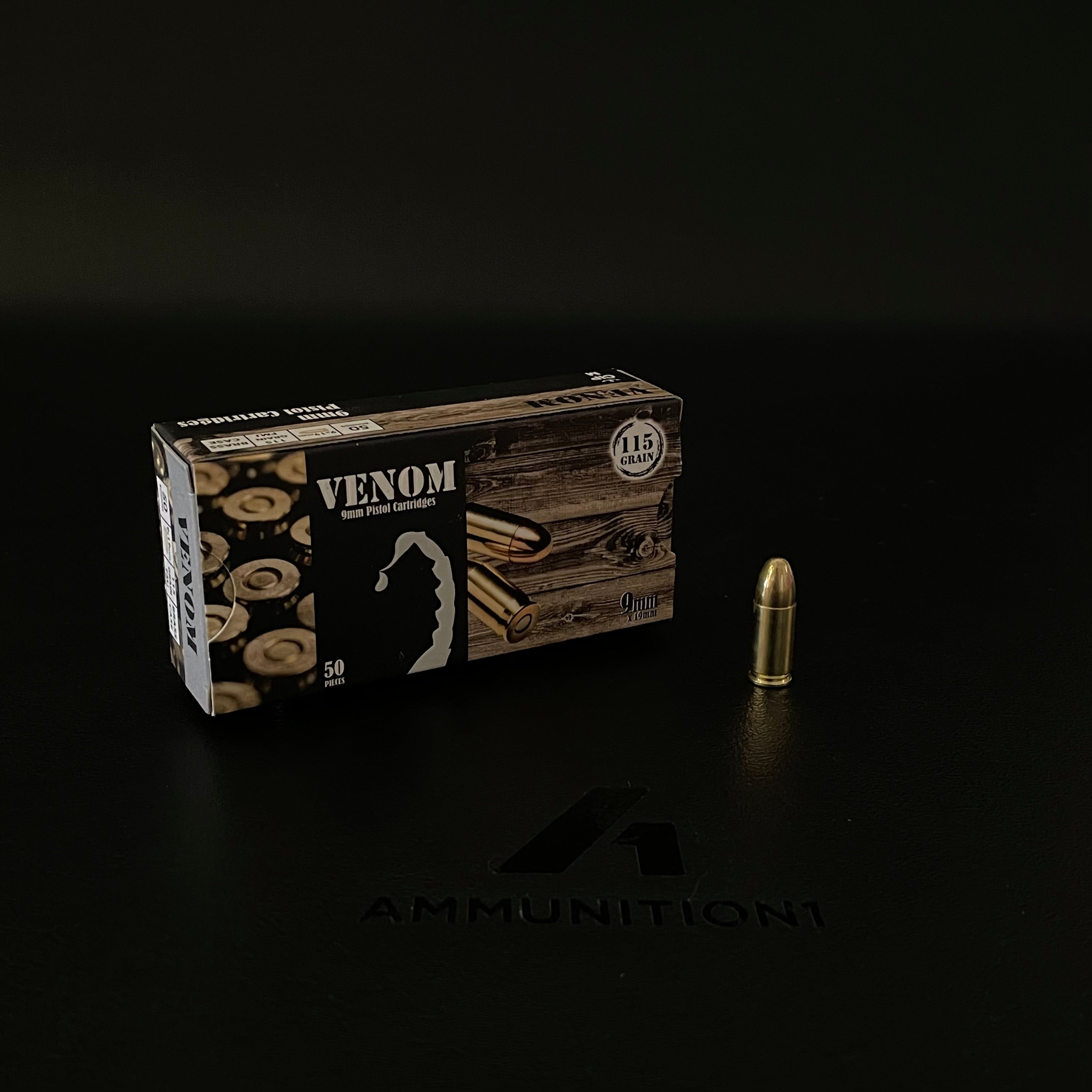 Venom - 9mm - 115 Gr FMJ - 50 Rnd/Bx – Ammunition1