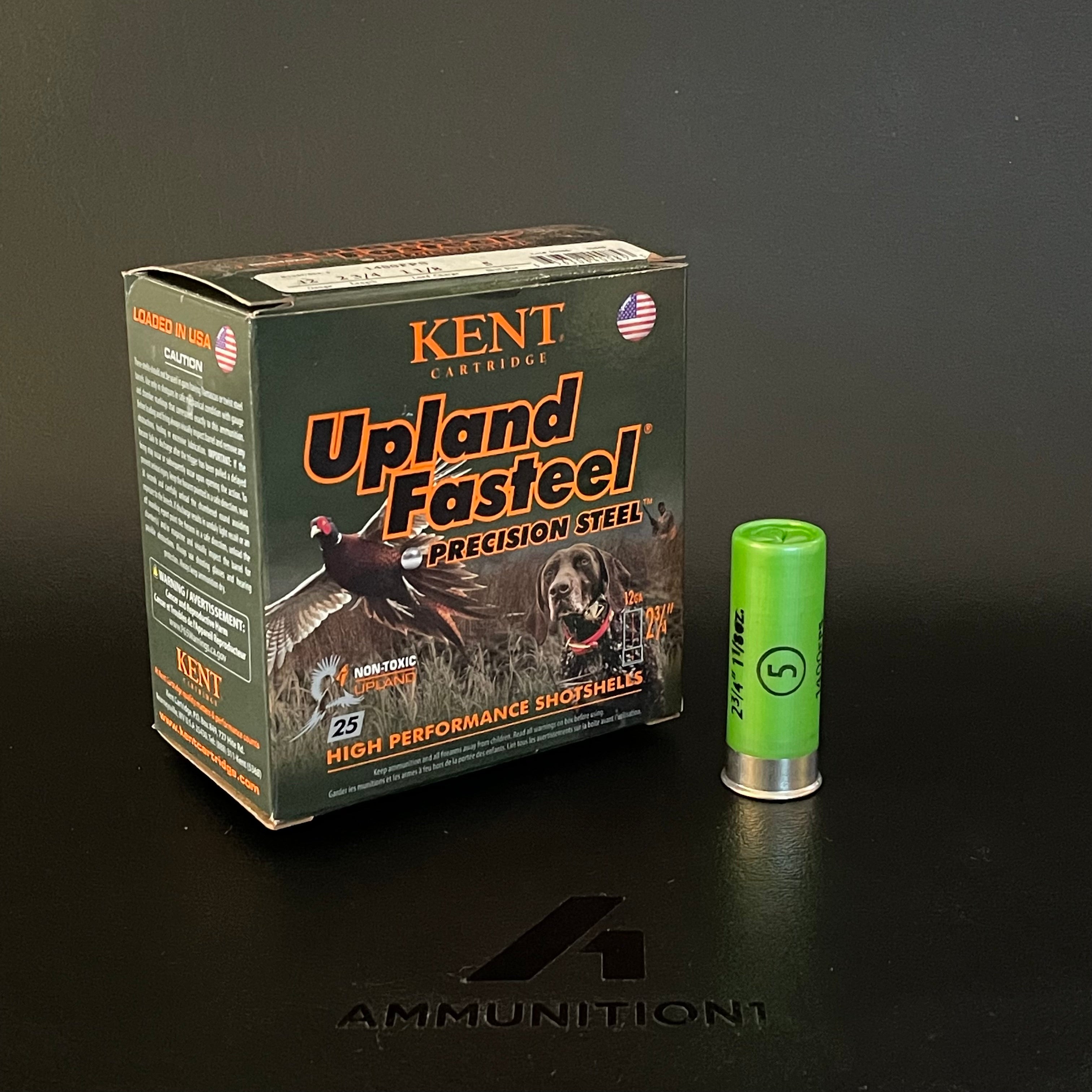 Kent Cartridge Upland Fasteel - 12 Ga - 2.75" 1 1/8 oz #5 Shot - 25 Rn ...