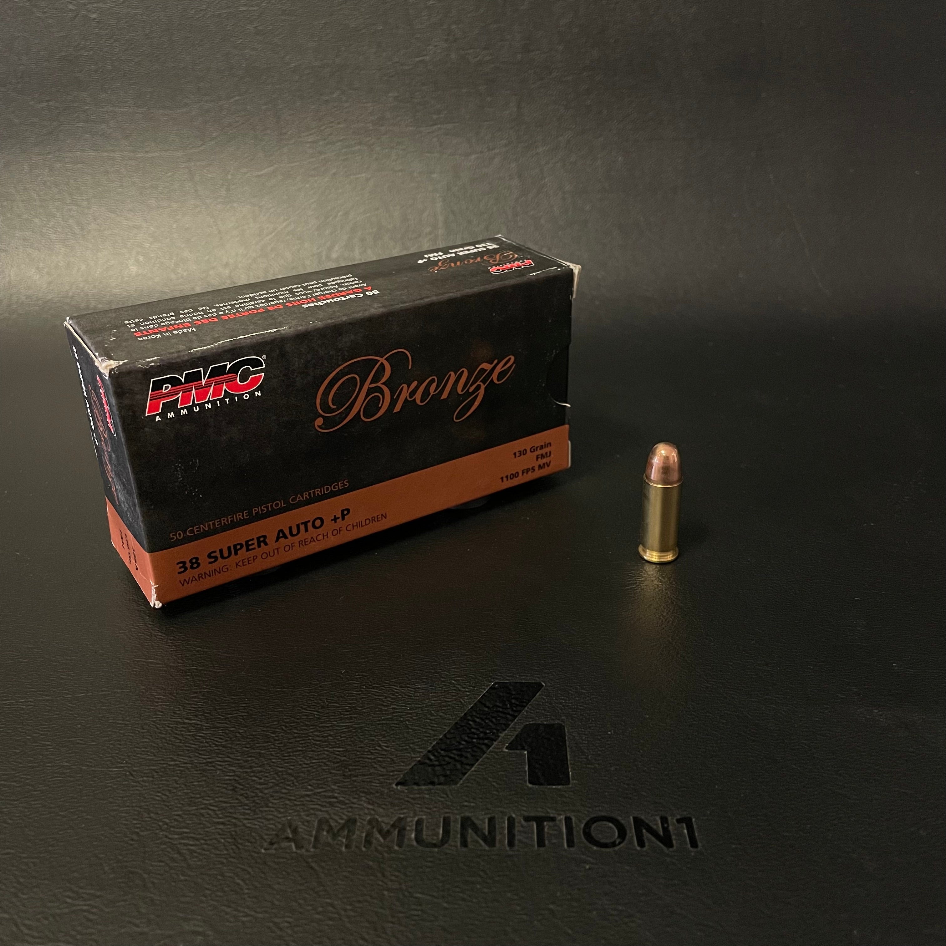 PMC Bronze - 38 Super +P - 130 Gr FMJ - 50 Rnd/Bx – Ammunition1