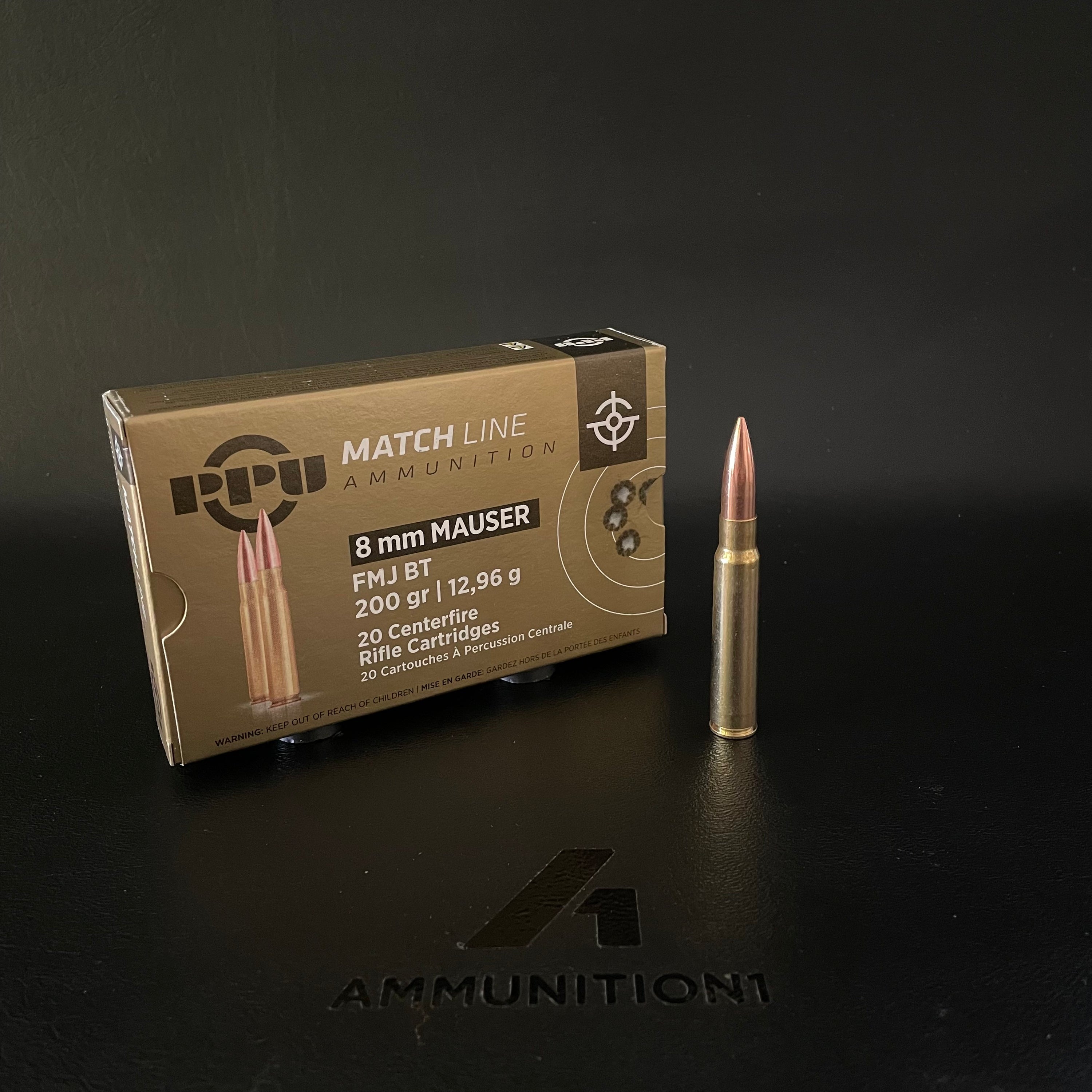 PPU - 8mm Mauser - 200 Gr FMJBT - 20 Rnd/Bx – Ammunition1