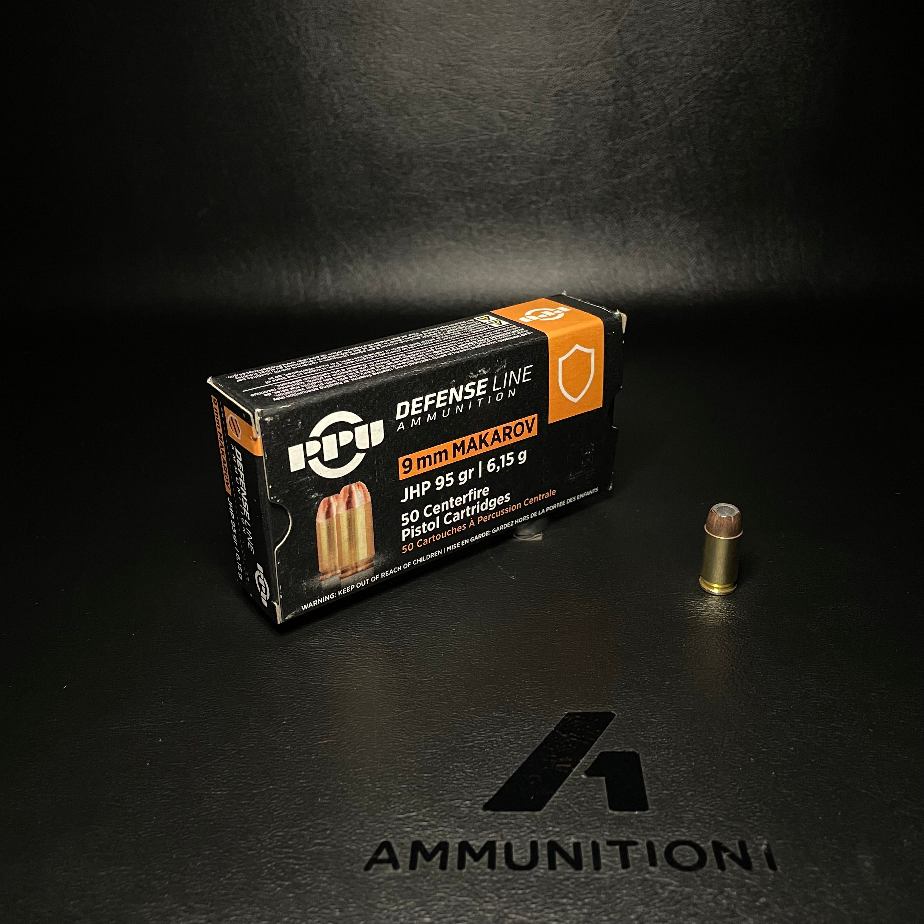PPU Defense - 9x18 Makarov - 95 Gr JHP - 50 Rnd/Bx – Ammunition1