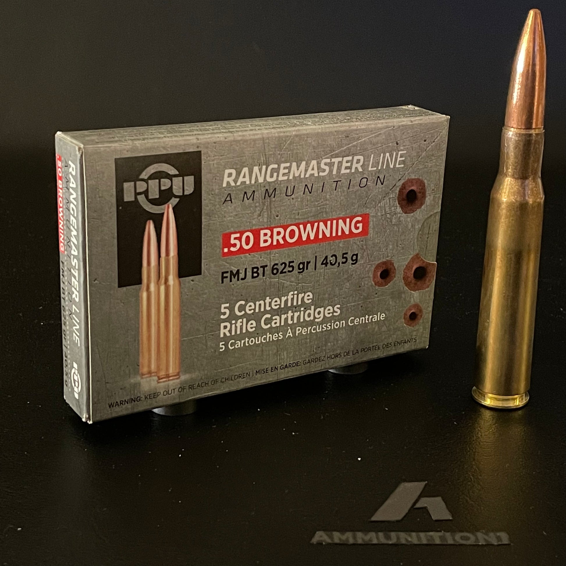 PPU - 50 BMG - 625 Gr FMJ - 5 Rnd/Bx – Ammunition1